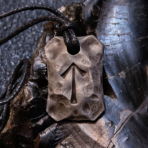 Handmade | Jewelry | Tiwaz Elder Futhark Rune Forged Steel Ingot ...